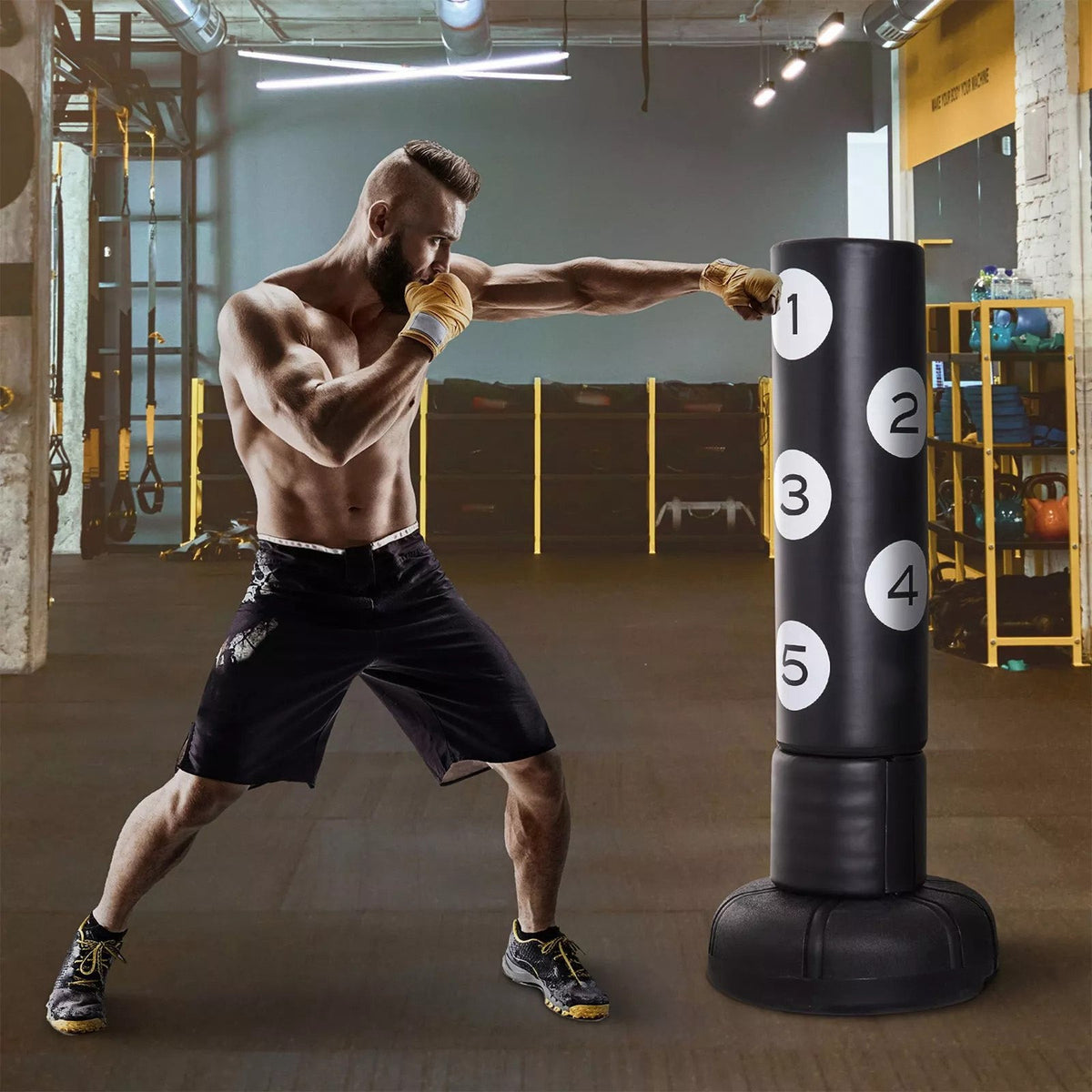 Standboxsack mit Ständer 176 cm Boxing Trainer Geeignet für Profis und ...